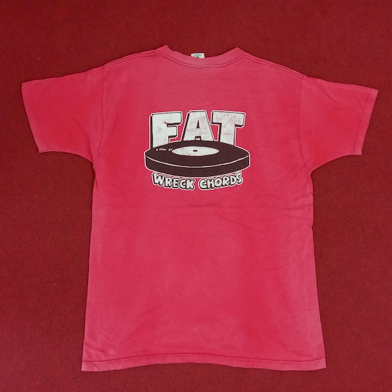 Vintage Fat Wreck Chords Back Big Print Design Tshirt - Gem