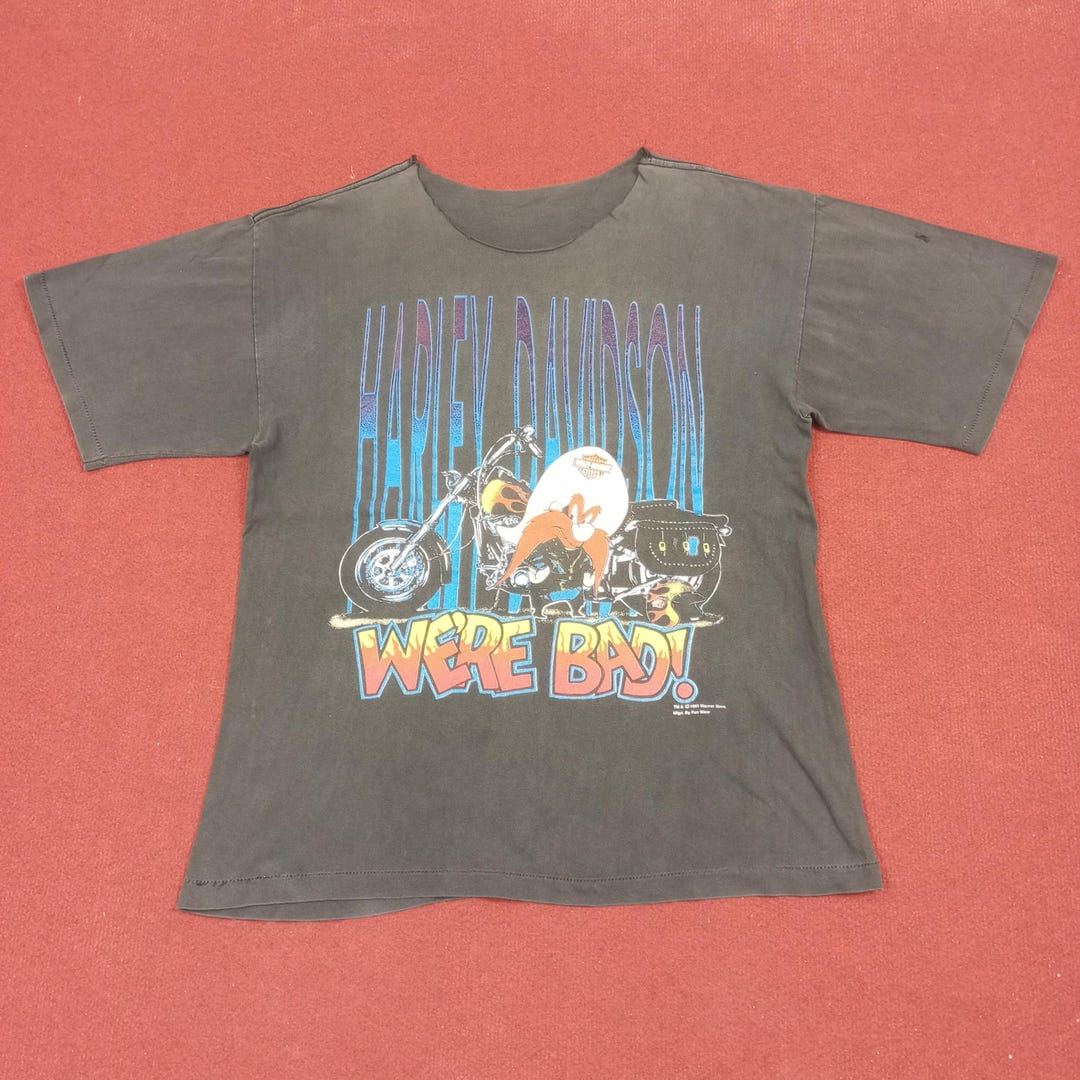 Vintage Harley Davidson Cartoon Character Distressed Tshirt - Etsy
