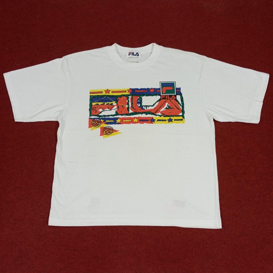 Vintage Fila Center Art Design Style Tshirt - Etsy