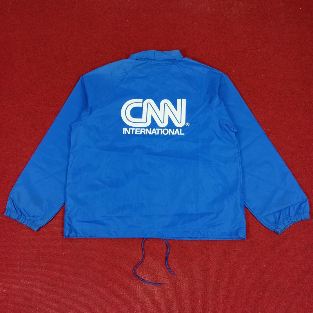 Vintage CNN International American Media News Windbreaker Jacket - Etsy
