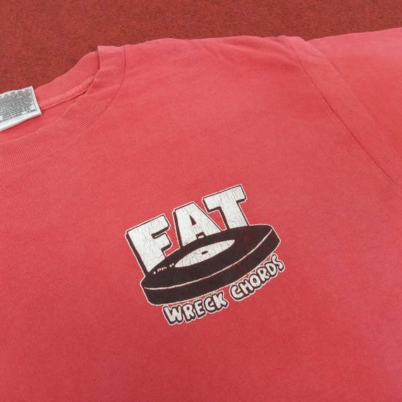 Vintage Fat Wreck Chords Back Big Print Design Tshirt - Gem