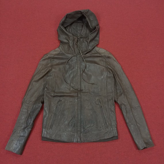 Vintage CiaoPanic Leather Jacket With Hoodies Winter … - Gem