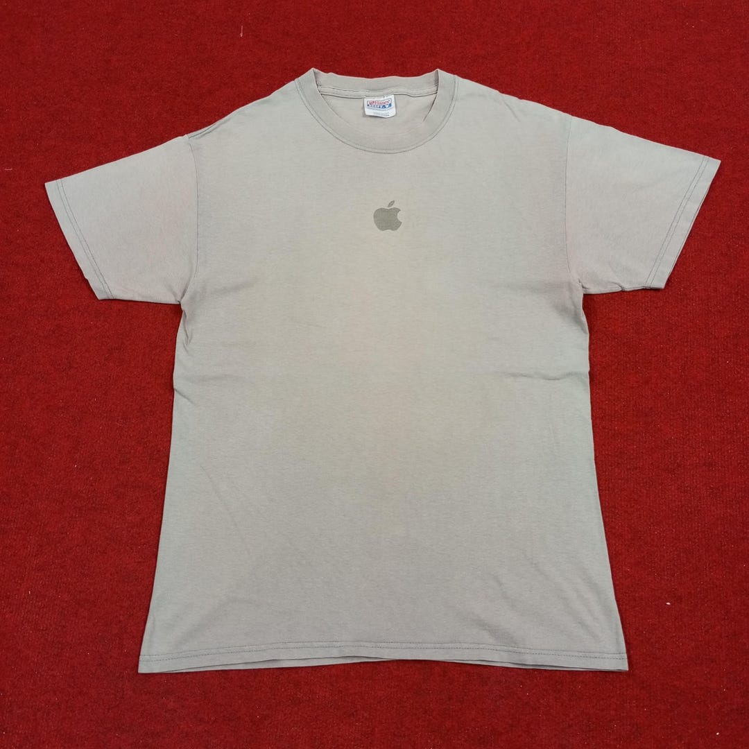 Vintage Apple Logo Center Design Promo Style Tshirt - Etsy