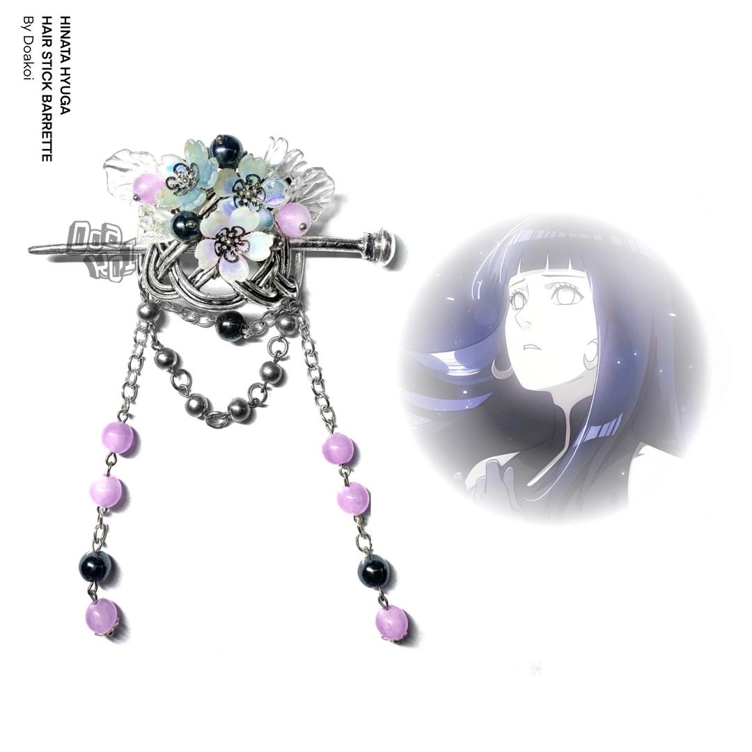 Hinata Hyuga Beaded Hair Pin/hair Stick Barrette Naruto Naruto Anime ...