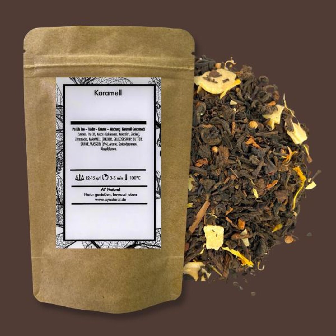 Caramel Black Tea, Caramel Pu Erh Tea, Vanilla Caramel Tea, Caffeinated ...