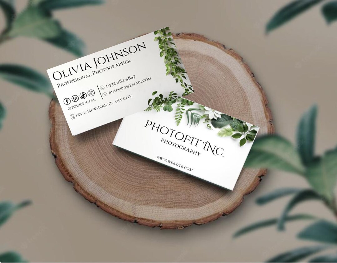 Plant Business Card, DIY Businesscard, Minimal Businesscard, Digital ...