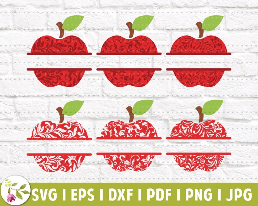 Teacher Apple Monogram Bundle EPS | Apple Monogram SVG | Teacher Name ...