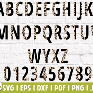 Half Leopard Font EPS, Half Leopard SVG | SVG Cut Files | Instant ...