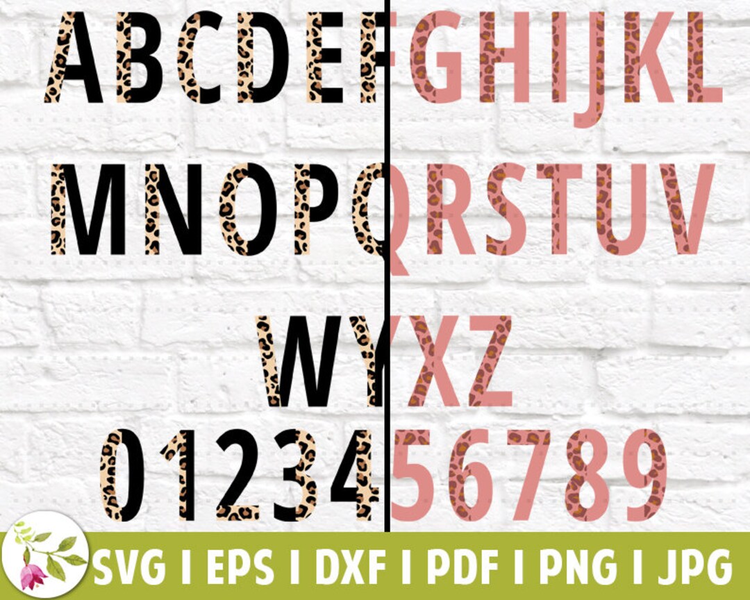 Half Leopard Font EPS, Half Leopard SVG | SVG Cut Files | Instant ...