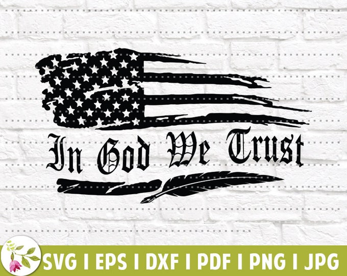In God We Trust EPS | Constitution SVG | Christian Nation ...