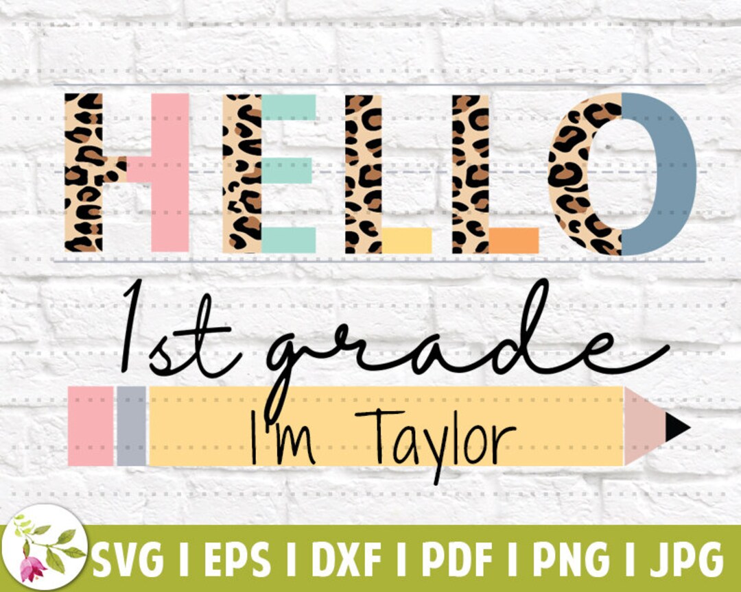 Hello Kindergarten EPS | Back to School SVG | Monogram | Student Clip ...