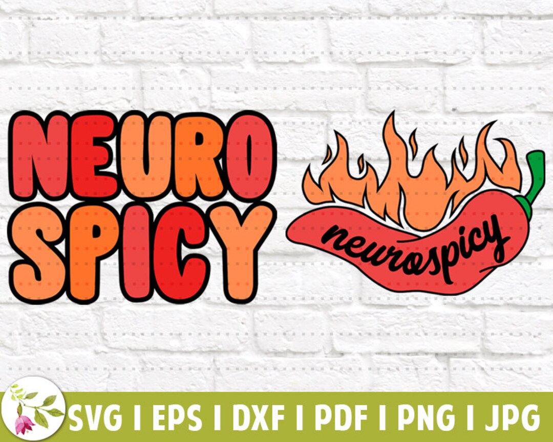 Neuro Spicy Pepper Bundle EPS | Spicy Pepper SVG | Neurodivergent ...