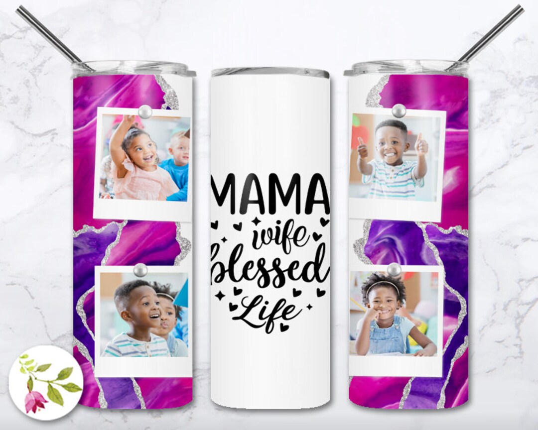 Purple Geode Family Collage Custom Photo Frame Loved One Seamless ...