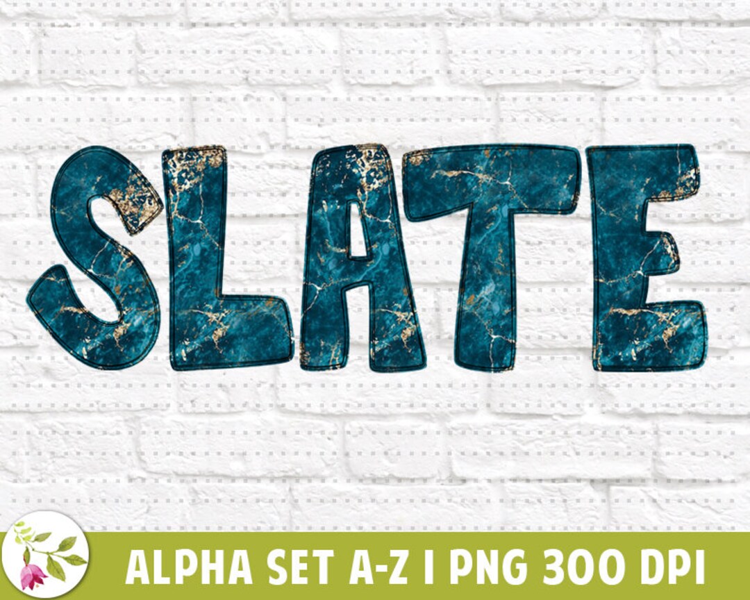 Slate Stone Alpha Set | Geode Alpha | Masculine | Gemstone Alpha | A-Z ...