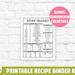 Minimalist Recipe Binder Template, EDITABLE, Printable Recipe Template ...