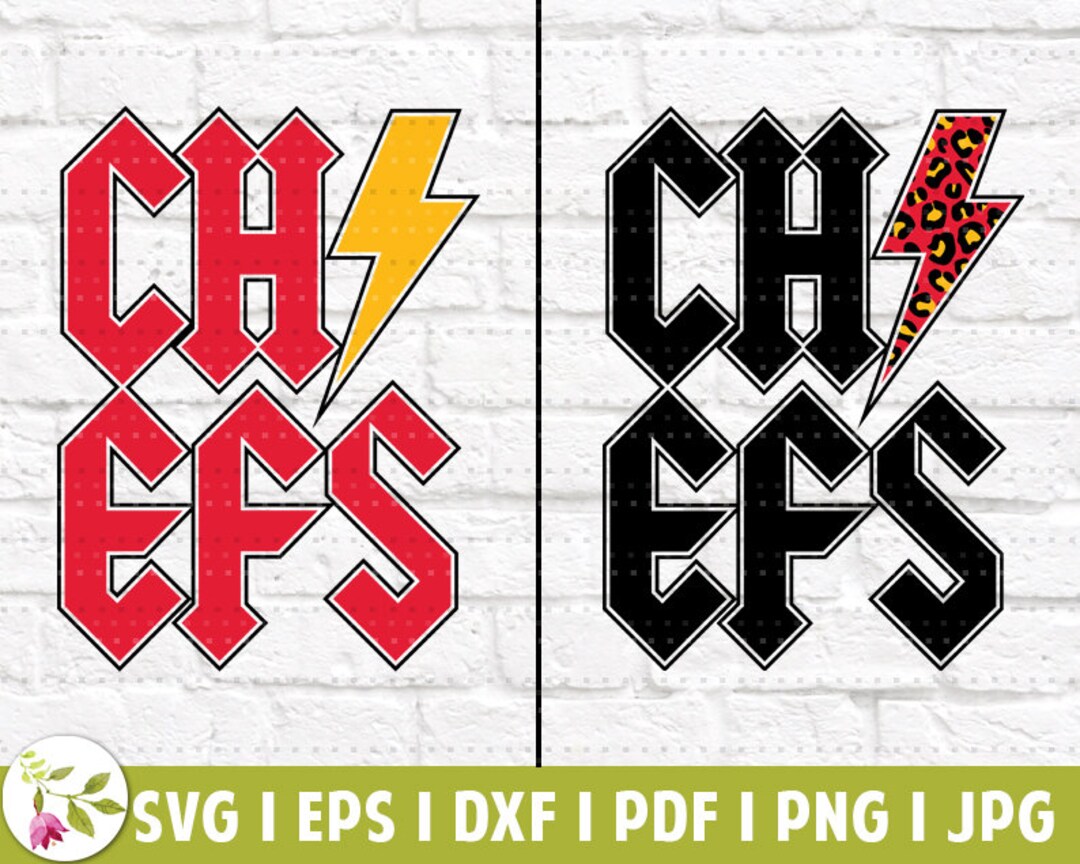 Metal Chiefs Lightning EPS | Chiefs Football SVG | Rock N Roll | Kansas ...