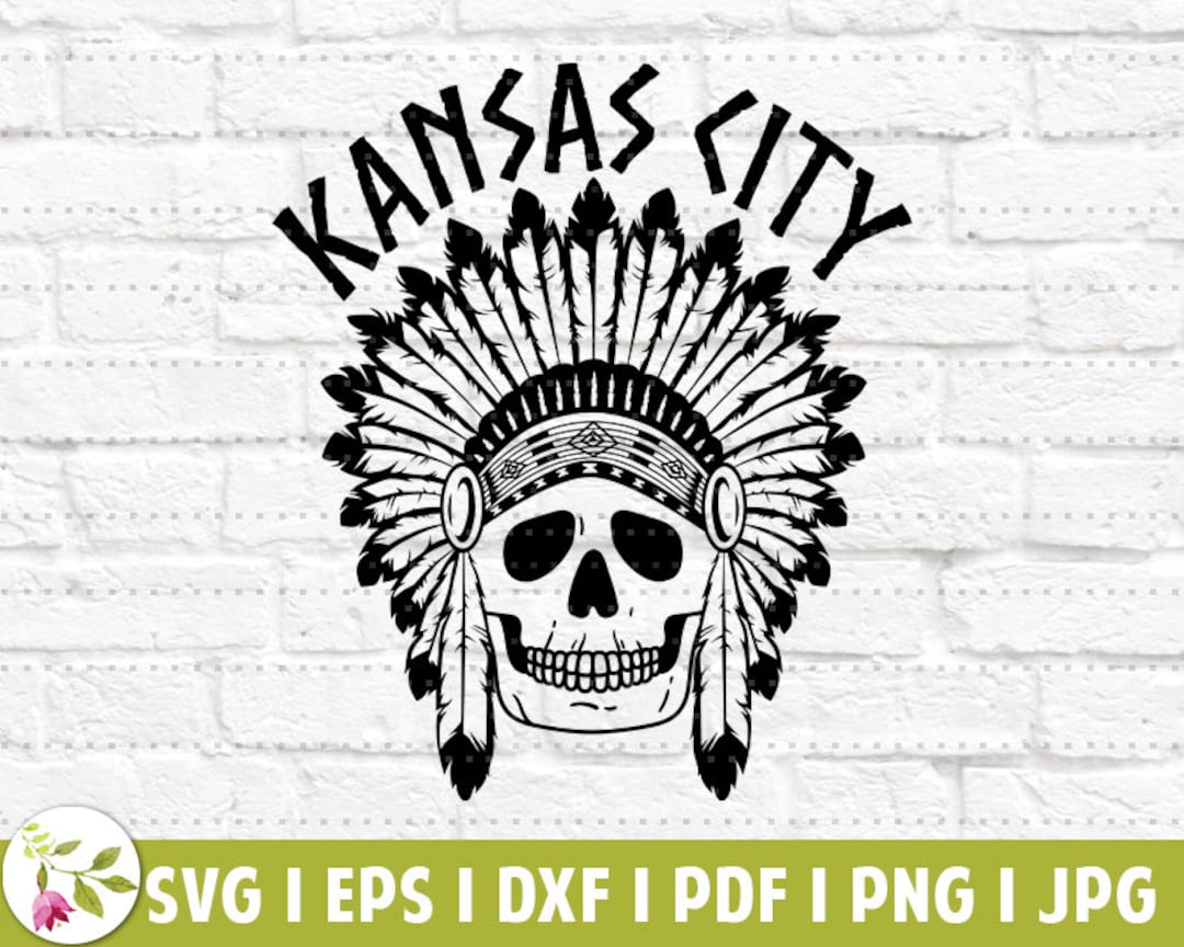 Kansas City Skull EPS | Chiefs Skull SVG | Heavy Metal Kansas City ...