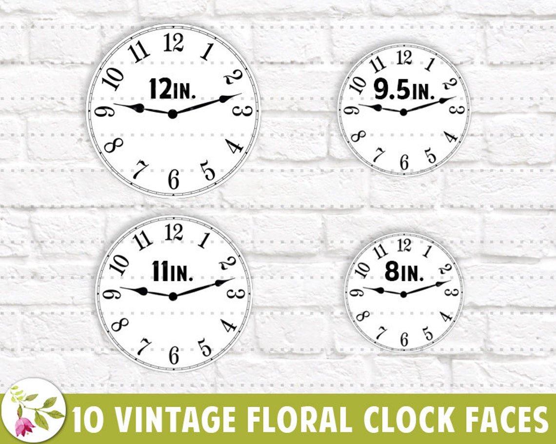 Orange Floral Vintage Clock Faces | Tiger Lily PNG | Poppy PNG ...