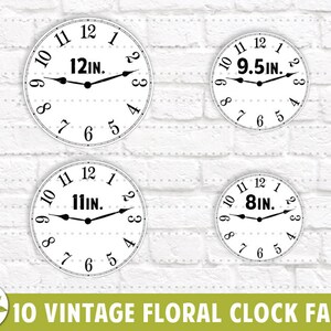 Orange Floral Vintage Clock Faces | Tiger Lily PNG | Poppy PNG ...
