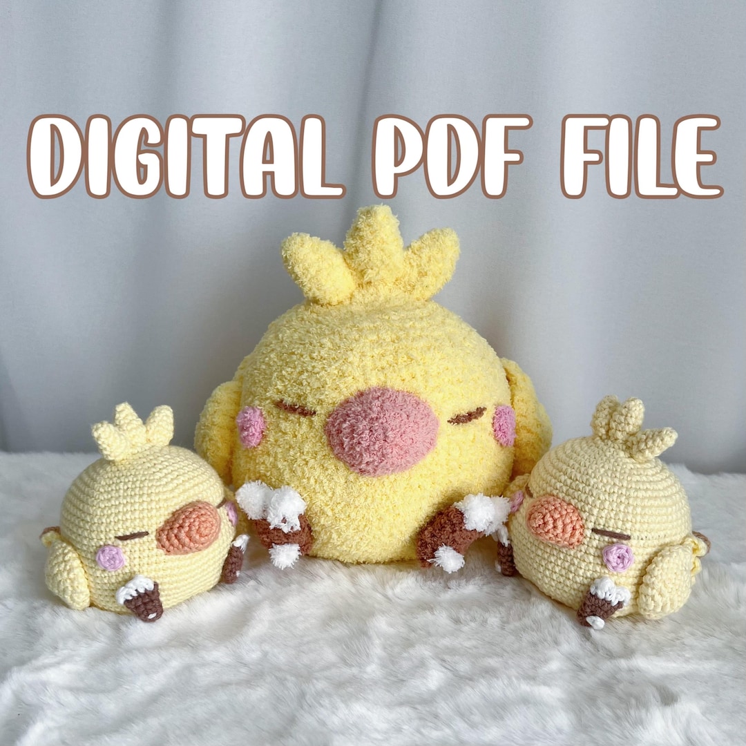 Fat Chocobo Chick Crochet Pattern (DIGITAL DOWNLOAD) - Etsy