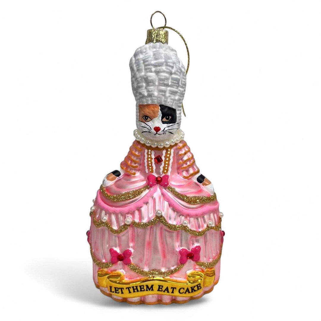 Limited Edition: Calico Cat Marie Antoinette - Let Them Eat Cake Glass ...