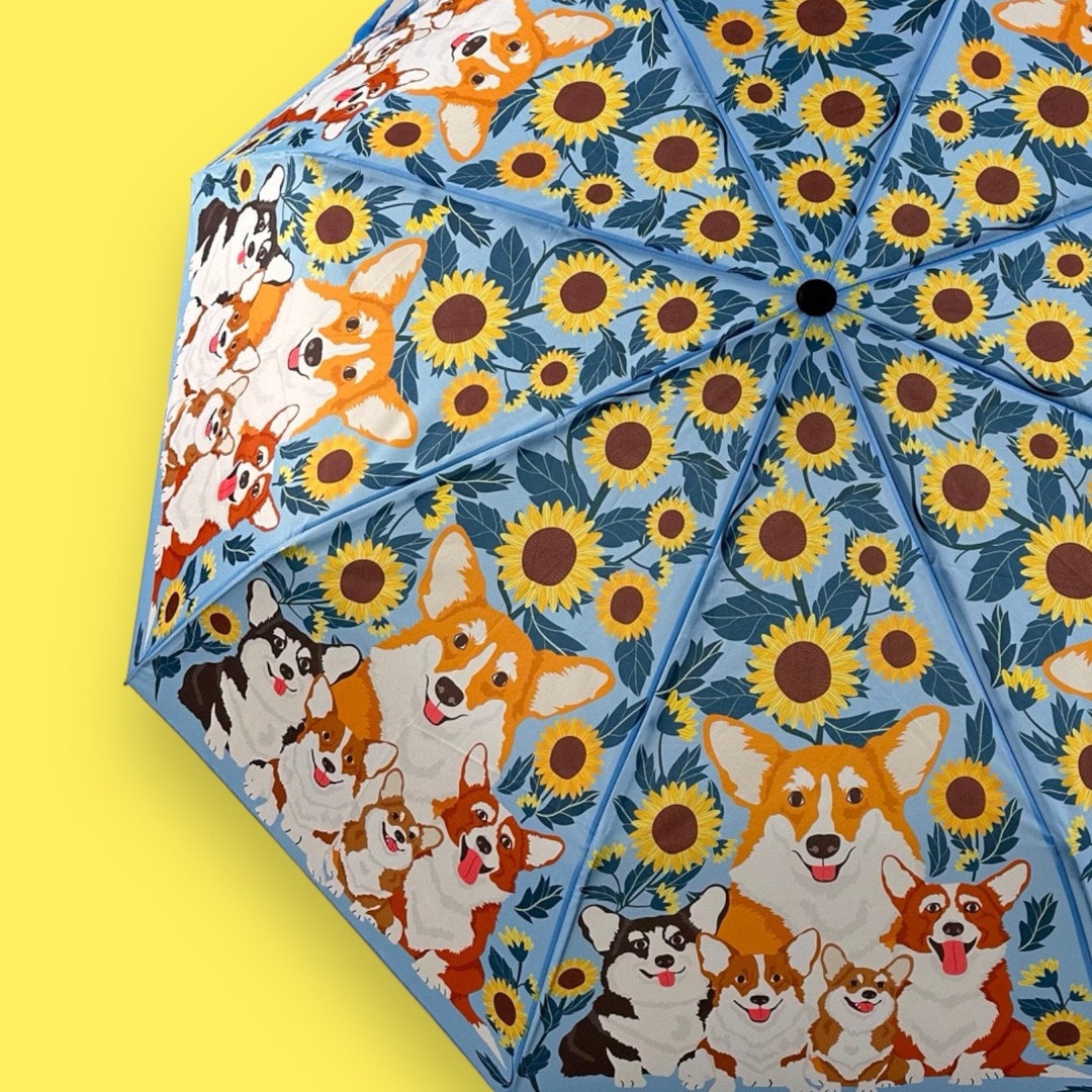 Special Edition: CORGI and Sunflowers Umbrella - Etsy