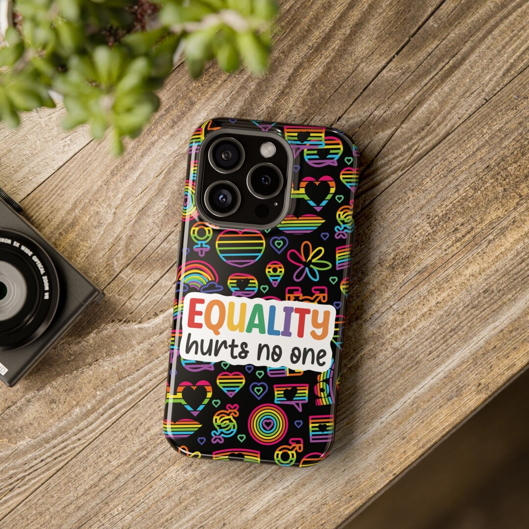 LGBTQIA Equality Hurts No One Magsafe Tough Cases iPhone 13 14 15 Pride ...