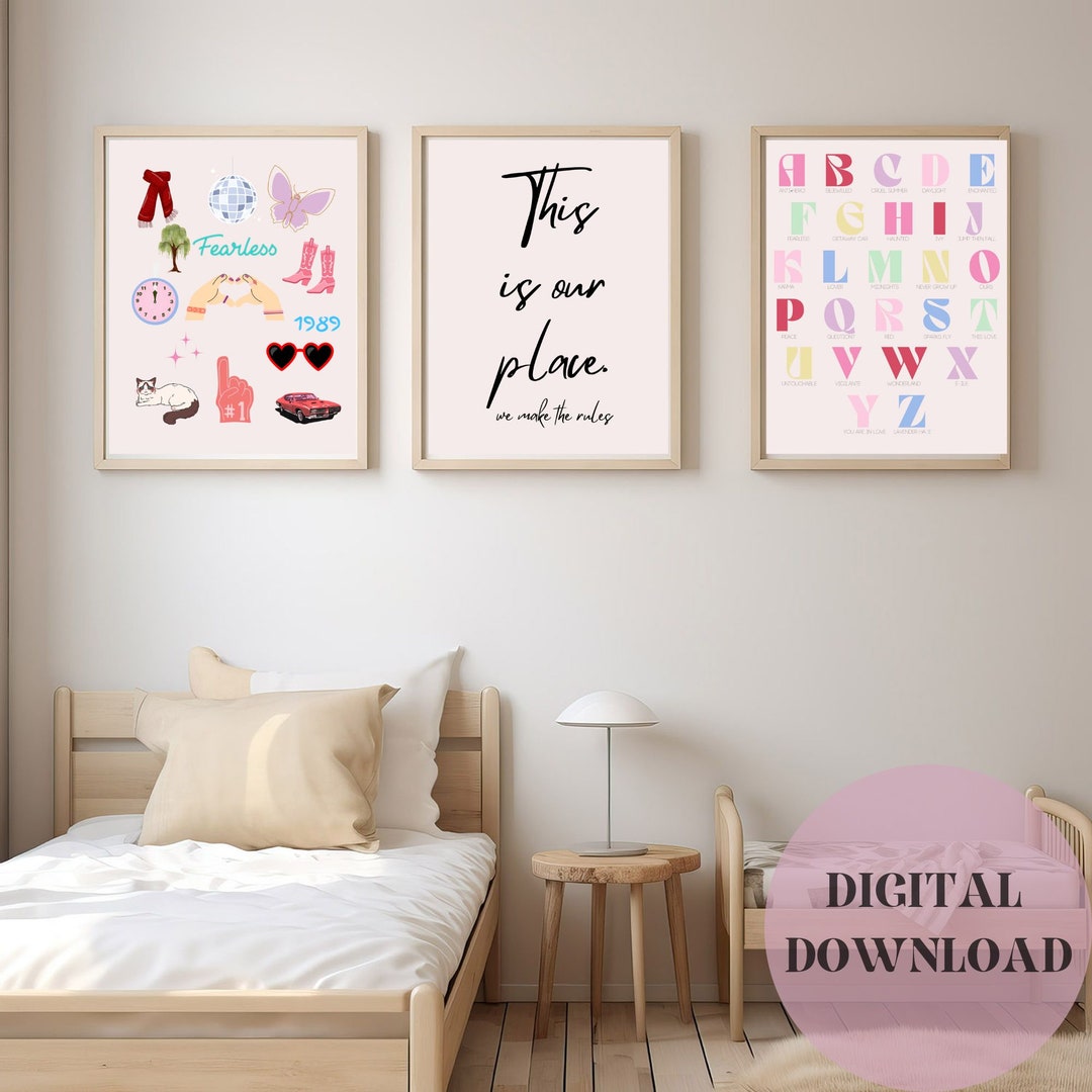 Little Swiftie Set of 3 Printable Wall Art | Printable, Girls Room ...
