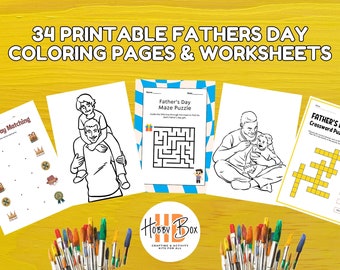 Happy Father's Day Coloring Page for Kids, All About My Dad Father's ...