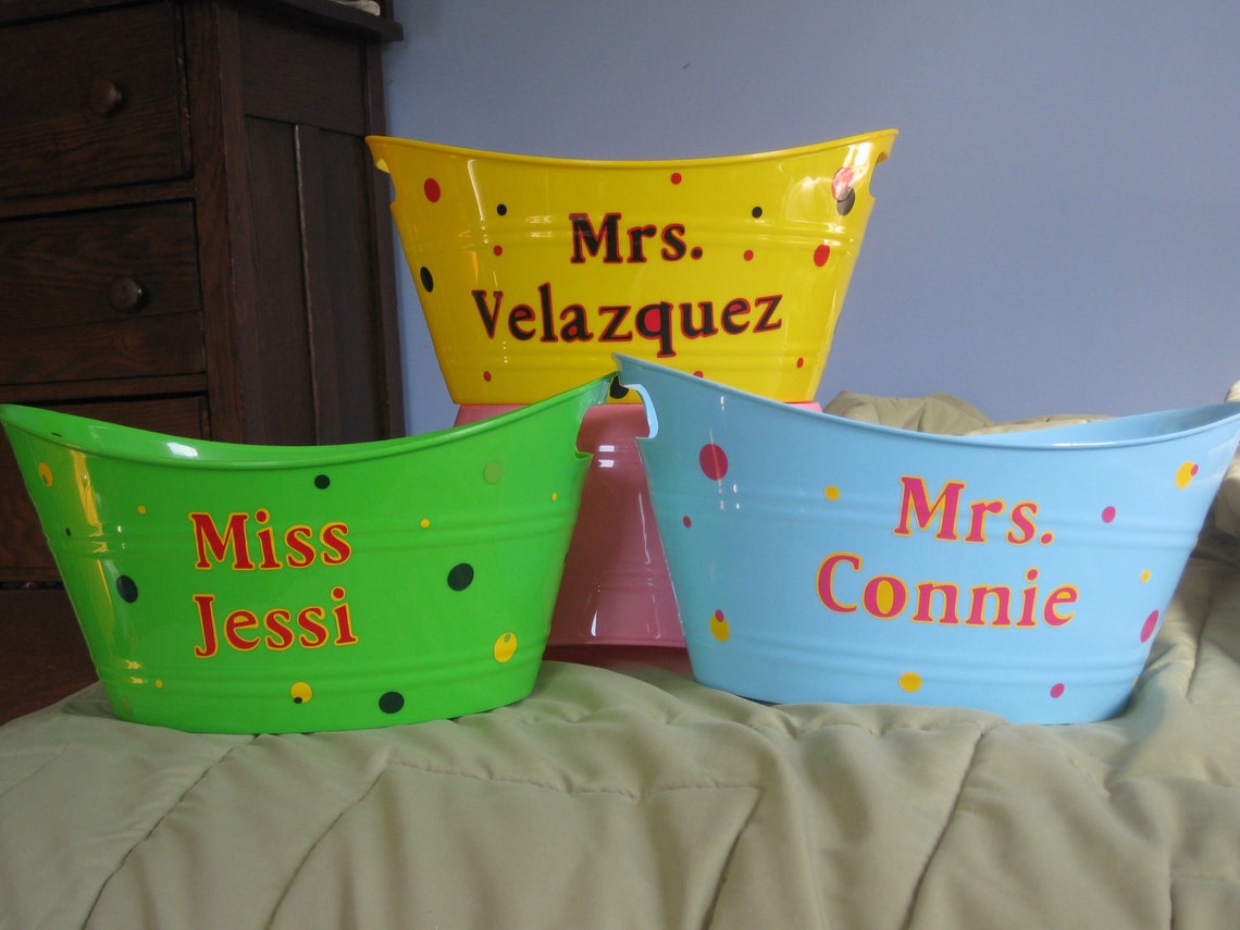 Personalized Plastic Buckets - Etsy