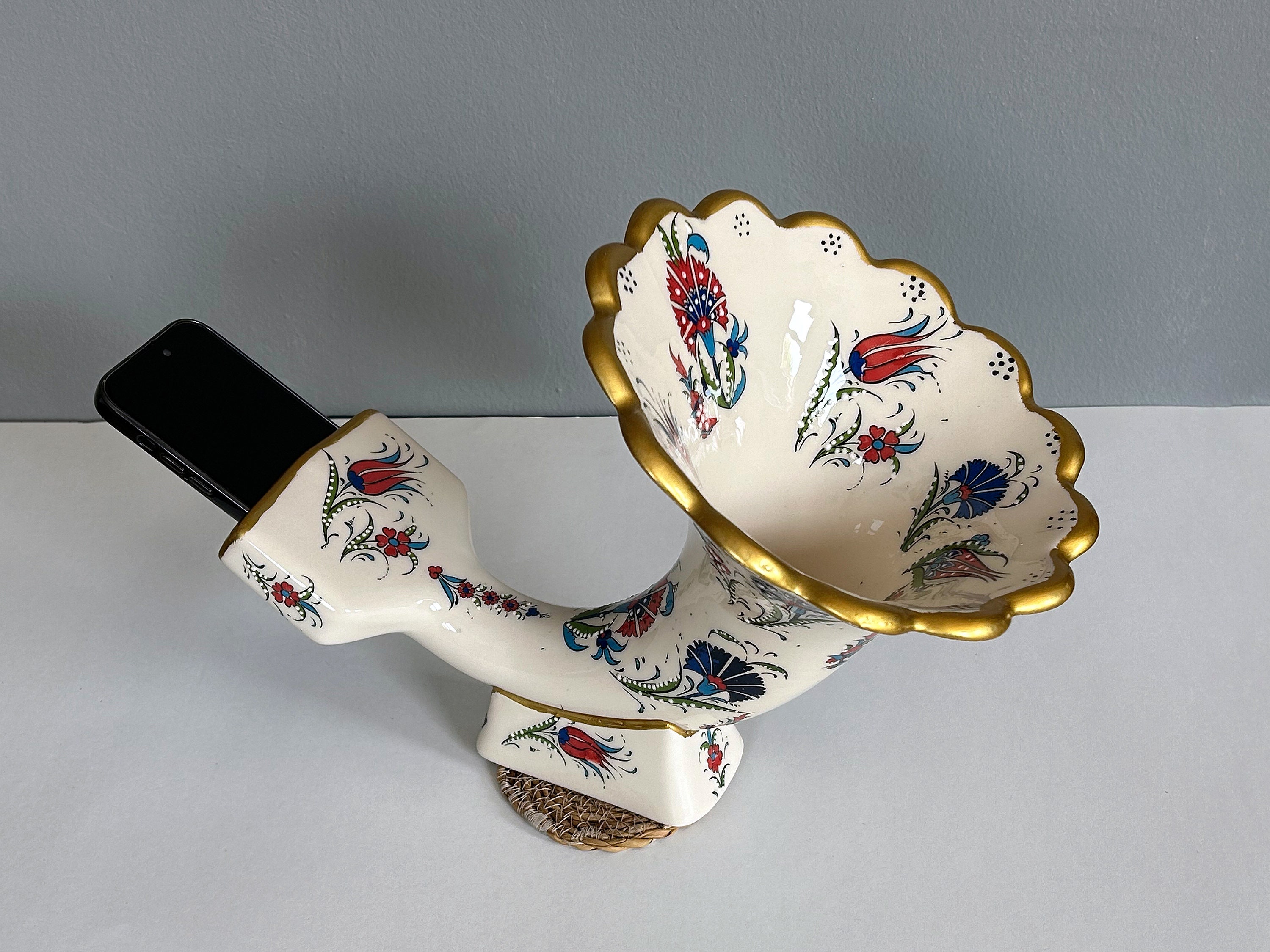 Handmade Ceramic Gramophone Speaker, Amplifier, Sound Bomb — Handmade ...