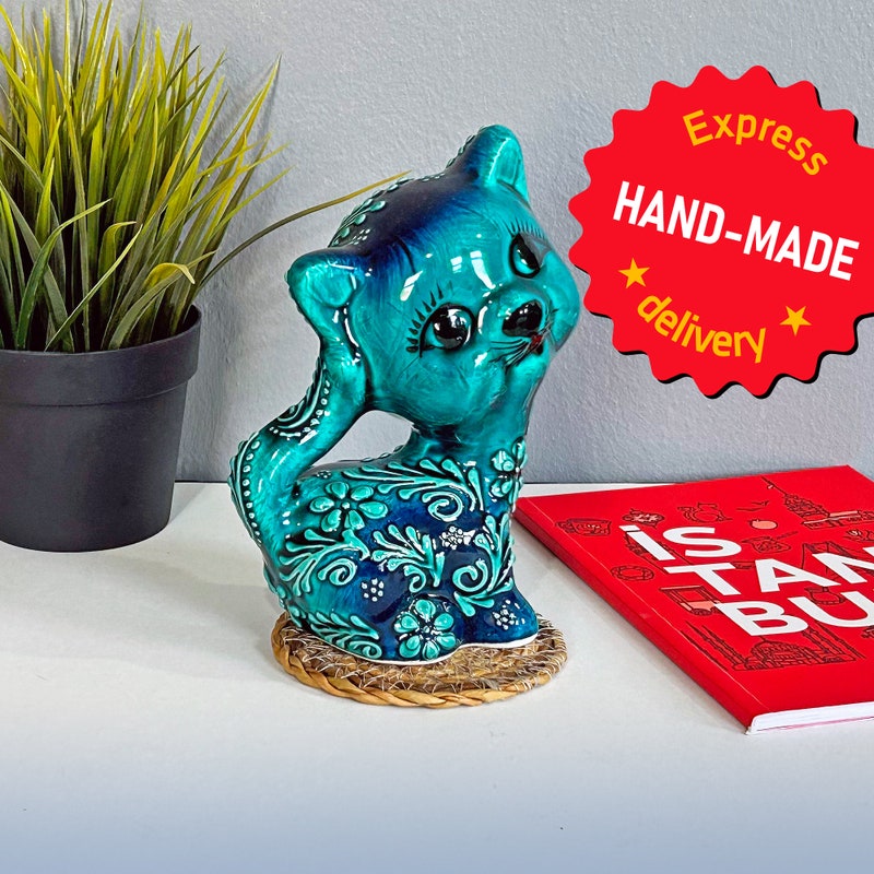 Ceramic Cat Decor - Etsy
