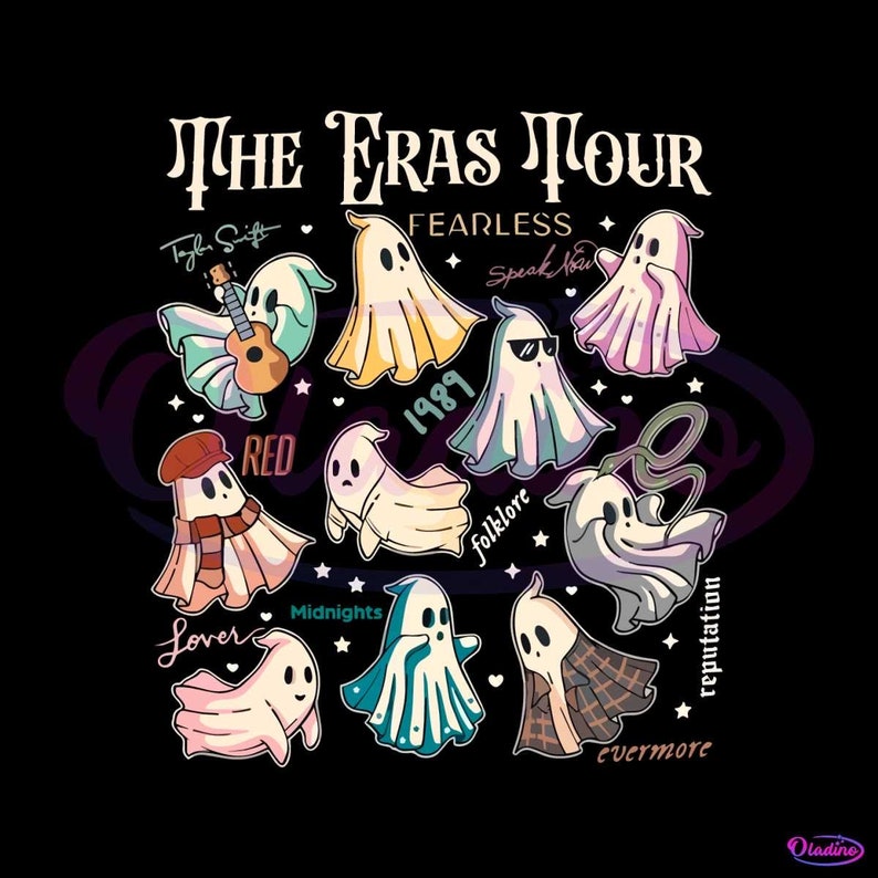 Ghost Era Tour Halloween PNG JPG Ghost Cartoon Trendy Pngs for October ...