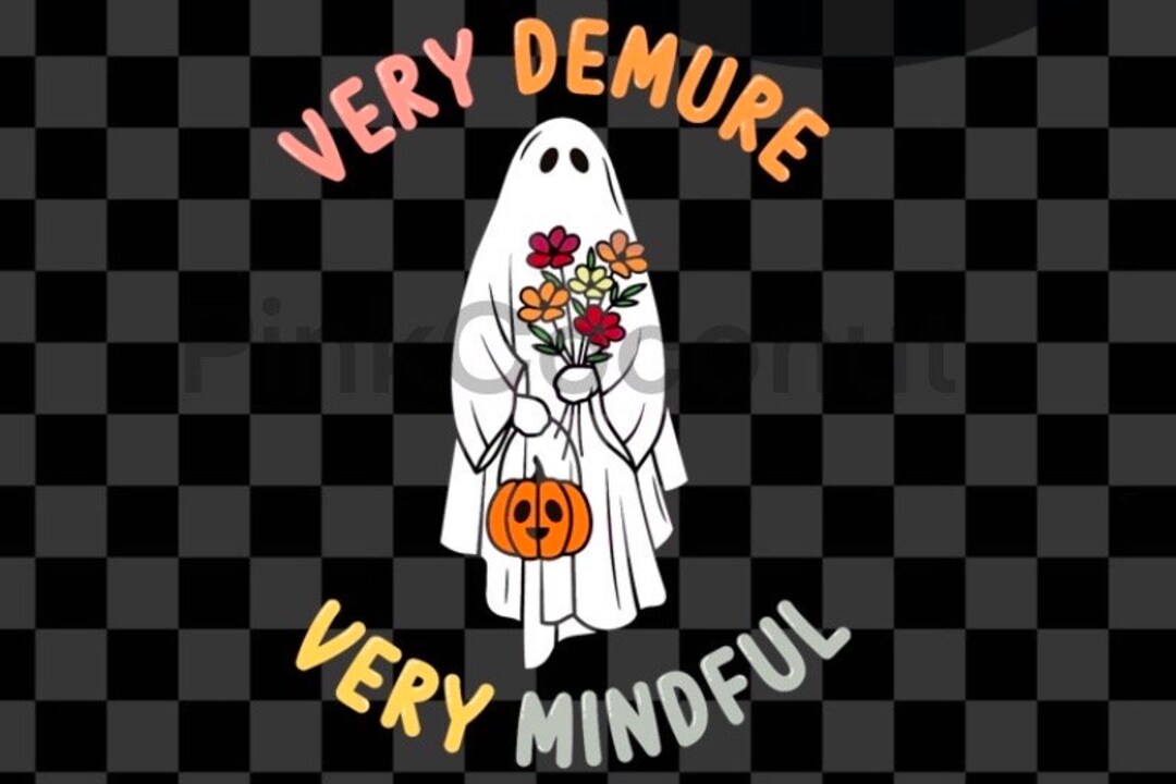 Ghost Very Demure Very Mindful PNG JPG Popular Movie Cartoon Trendy ...