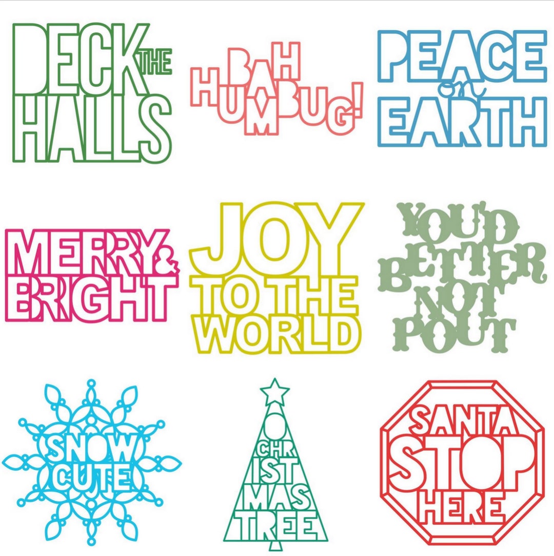 Christmas Bundle Digital Cut Files zip Folder With .svg, .dxf, .png ...