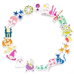 Halloween Wreath Cut File zip Folder With .svg, .dxf, .png, .pdf, and ...