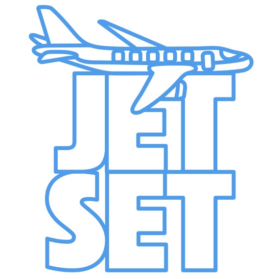 Jet Set Digital Cut File zip Folder With .svg .dxf .png - Etsy