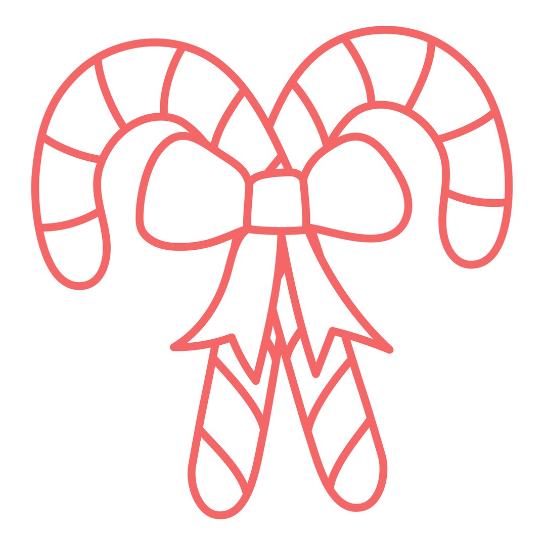 Candy Canes Digital Cut File zip Folder With .svg, .dxf, .png, .pdf ...