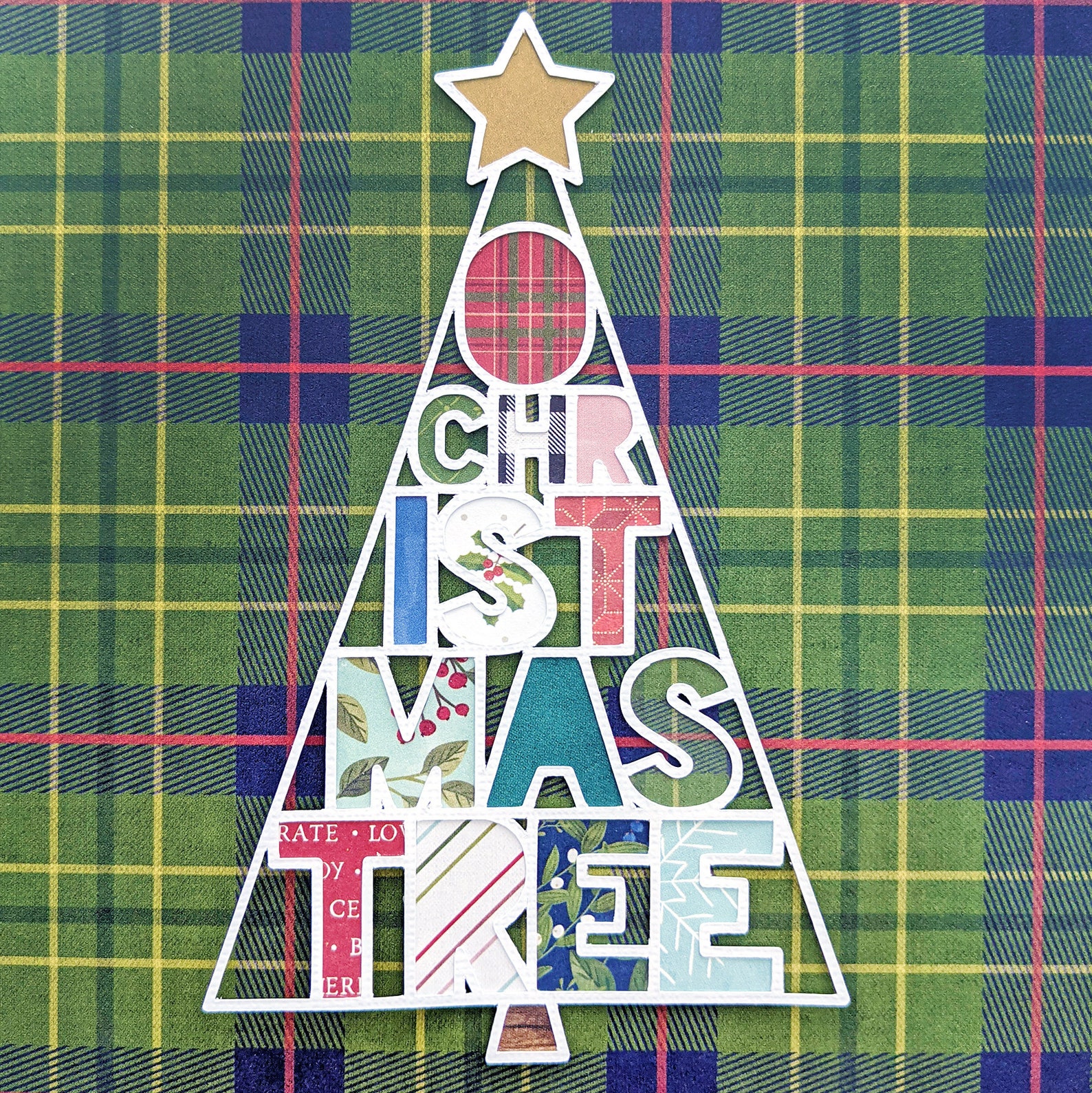 O Christmas Tree With Backing Pieces Digital Cut File zip - Etsy