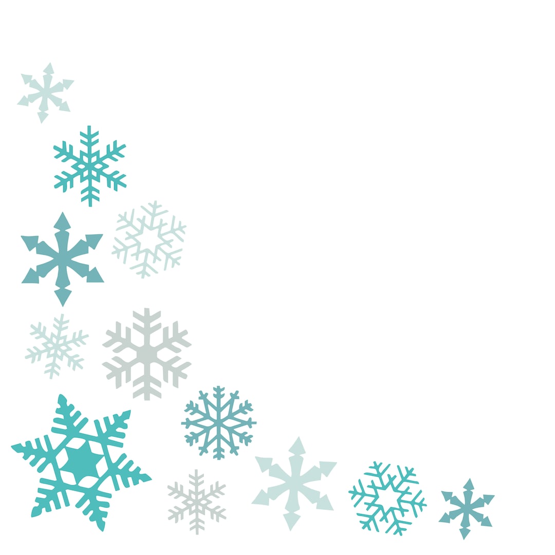 Snowflake Christmas Border 1 Cut File . Svg. Dxf. Png - Etsy México