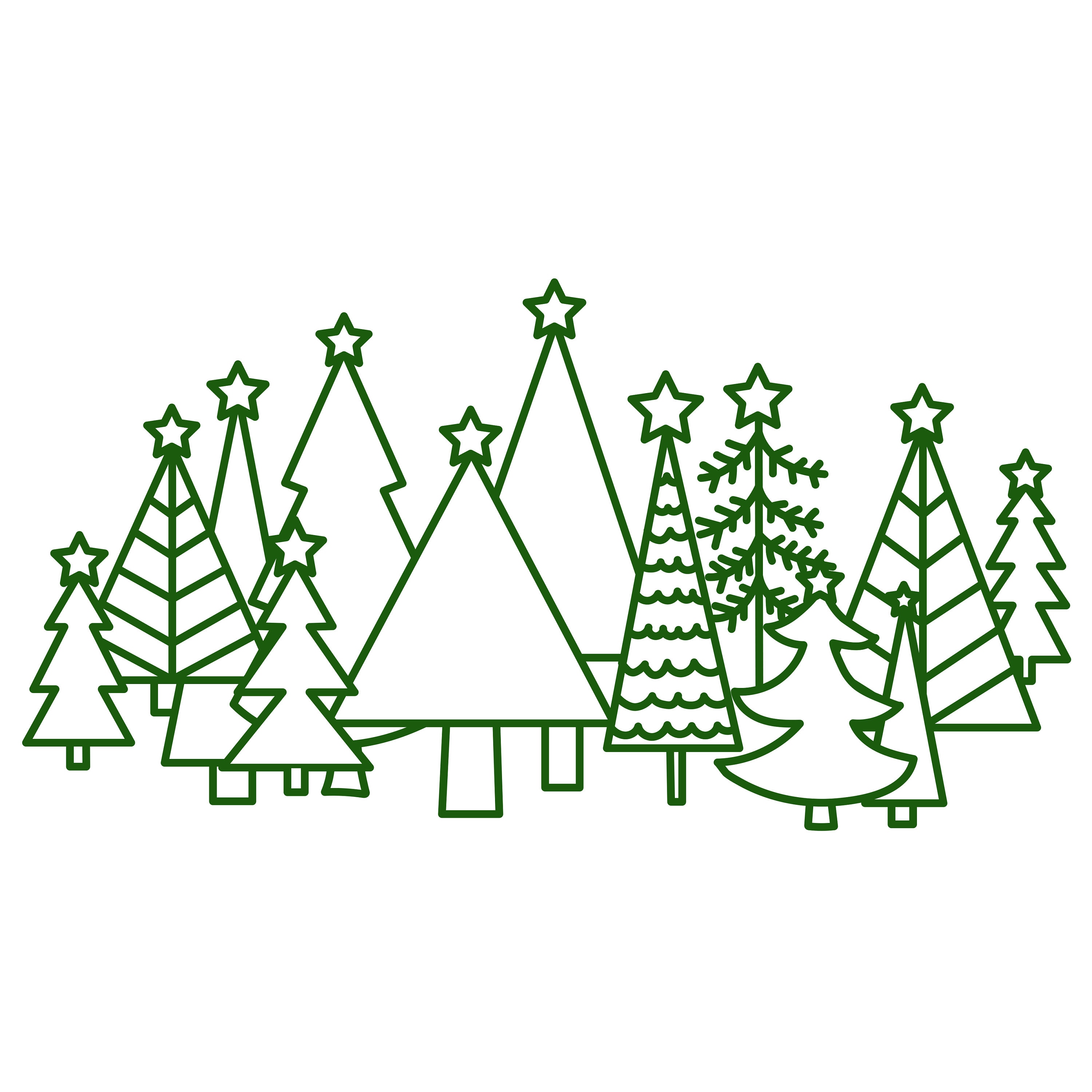 Cute Christmas Tree Borders