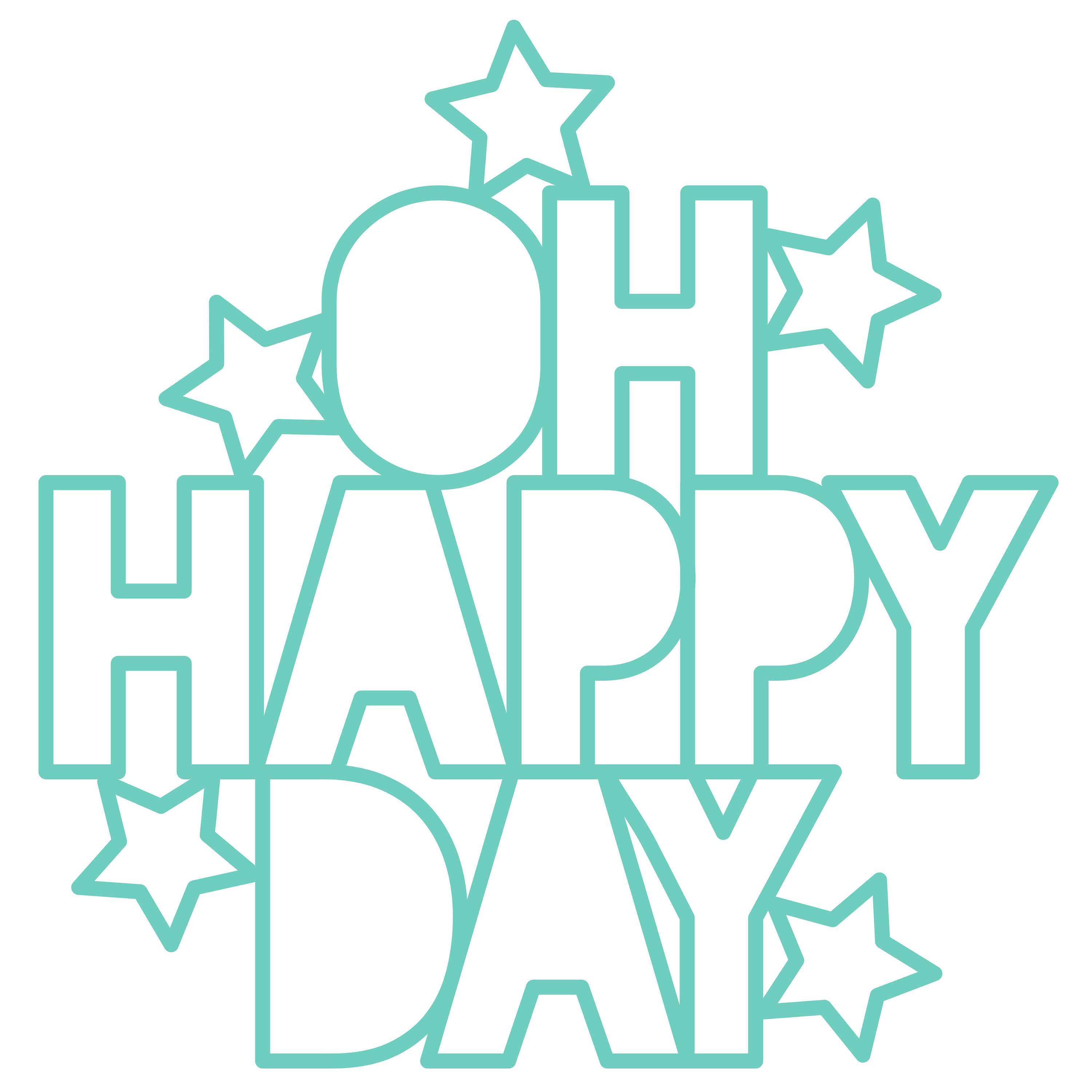 Oh Happy Day Digital Cut File zip Folder With .svg .dxf - Etsy