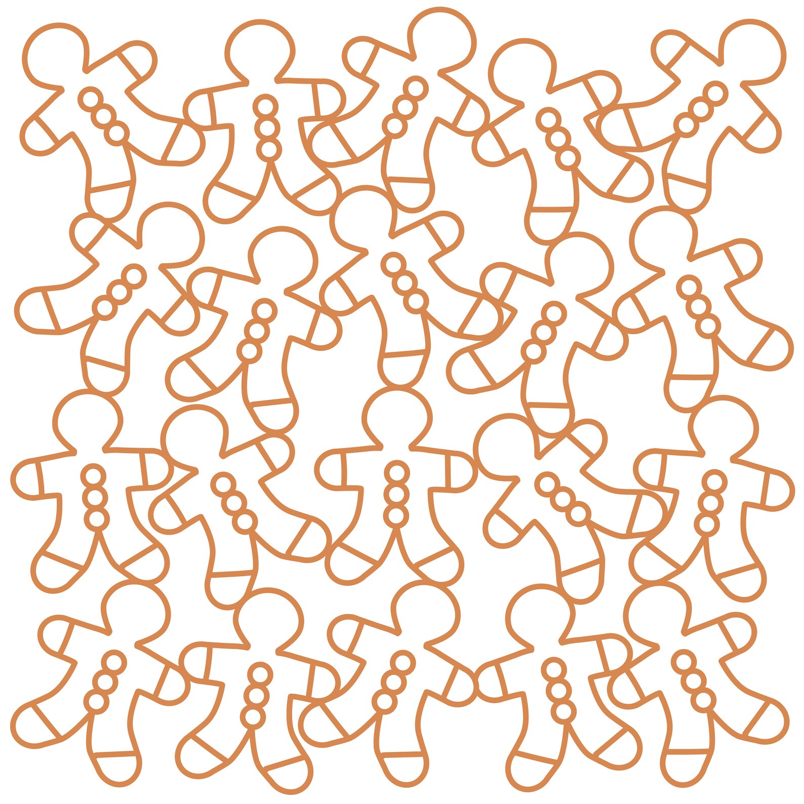 Gingerbread Man Background Cut File zip Folder With .svg - Etsy