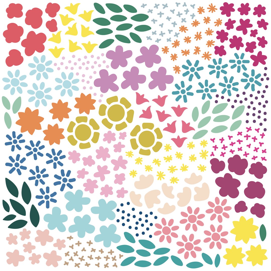 Flower Garden Background Cut File .SVG .DXF .PNG - Etsy