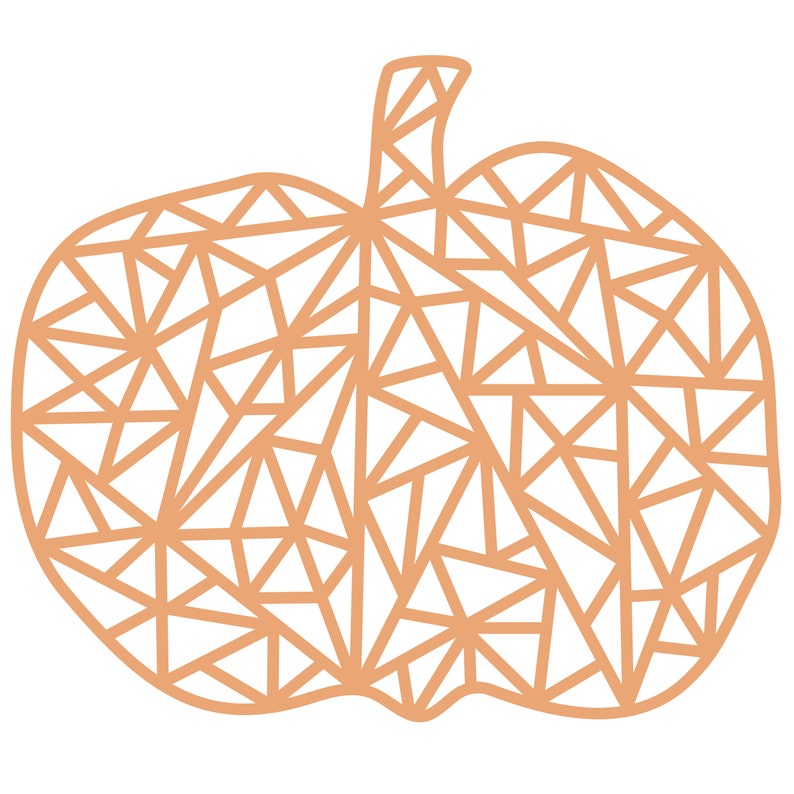 Geometric Pumpkin Cut File .SVG .DXF .PNG .pdf - Etsy