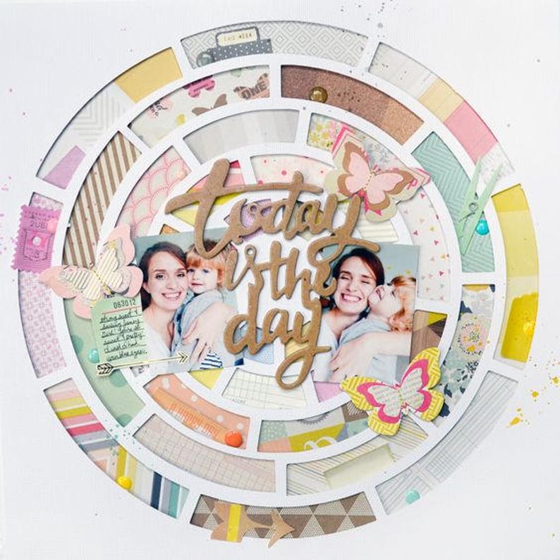 Split Circles Background Cut File .SVG .DXF .PNG | Etsy Canada