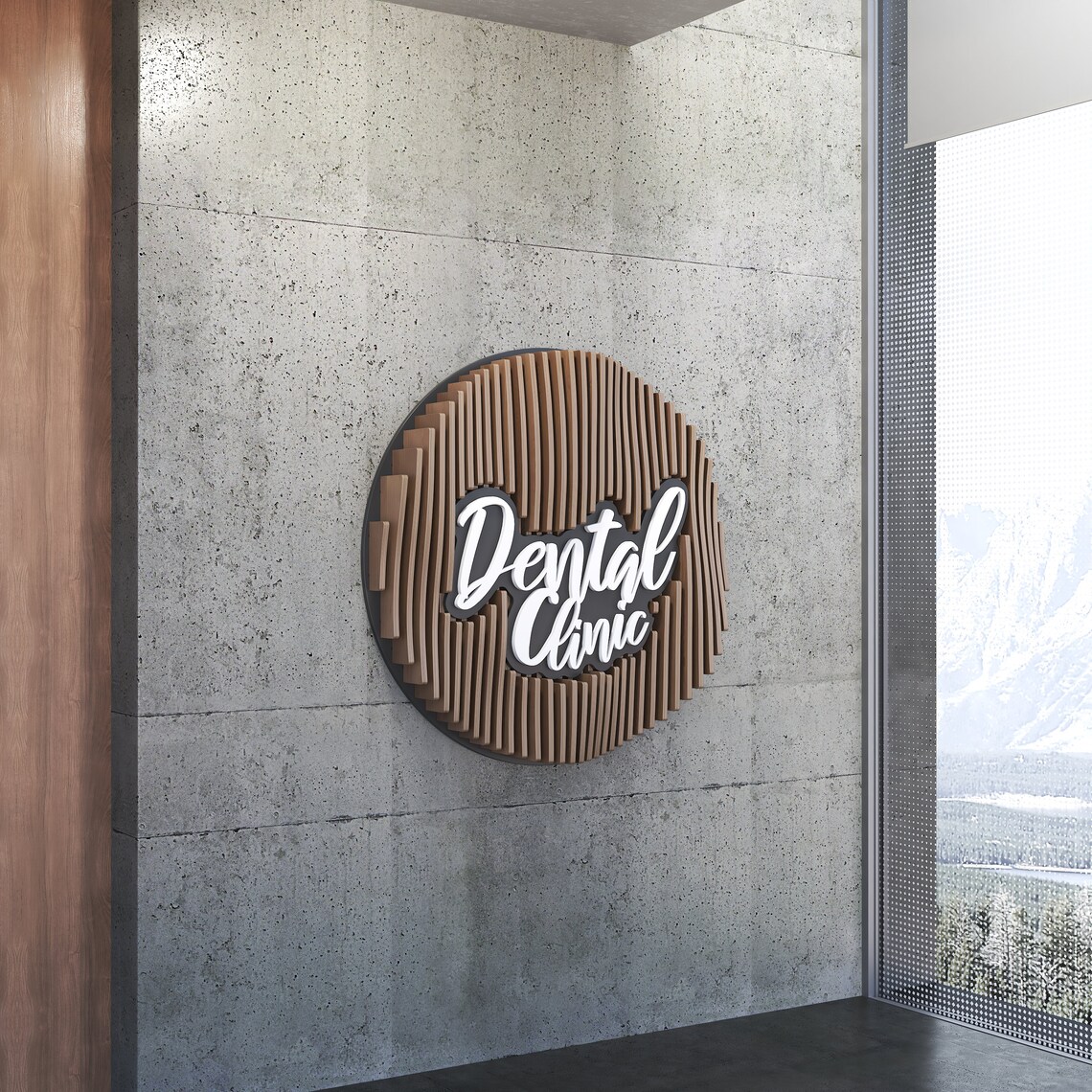 Parametric Wall Sign Dental Clinic / Cnc Cutting Files / Day Name ...