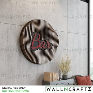Parametric Wall Sign Bar / Cnc Cutting Files / Pub / Club / Wall ...