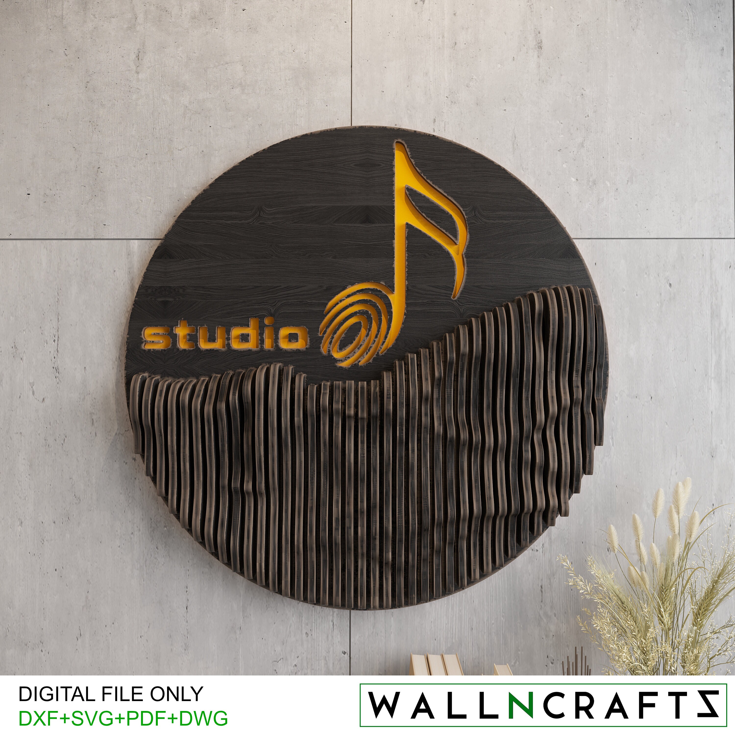 Parametric Wall Sign Studio / Cnc Cutting Files / Music Area / Wall ...
