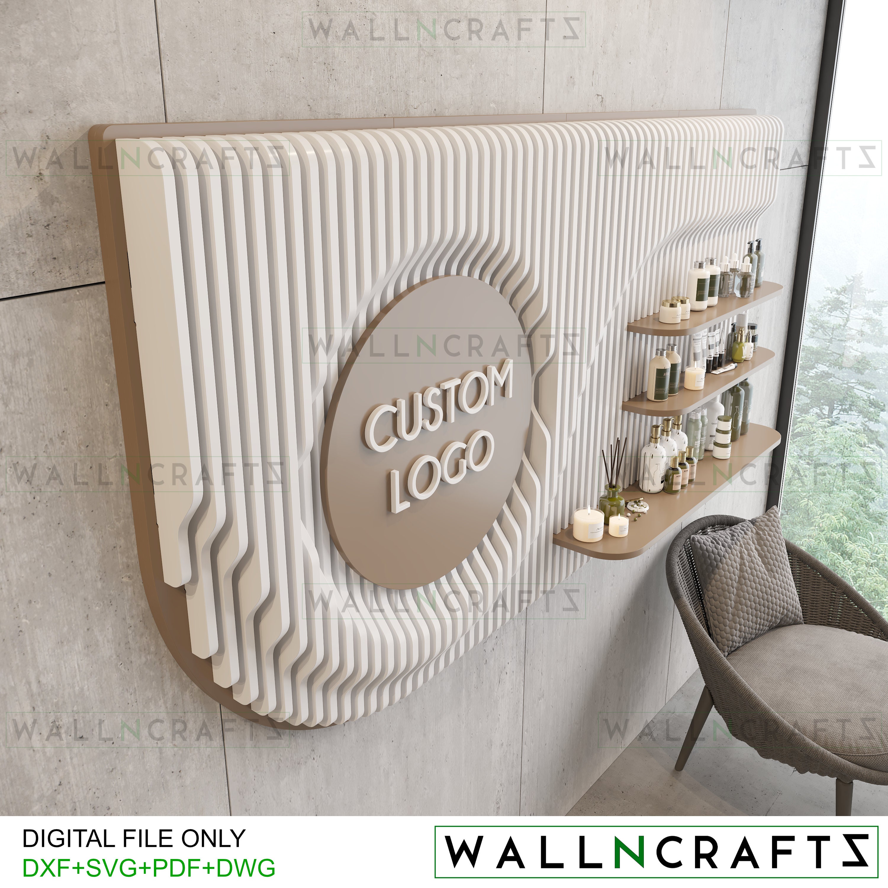 Parametric Wall Art A-9 / Cnc Cutting Files / Wall Decor With Shelf and ...